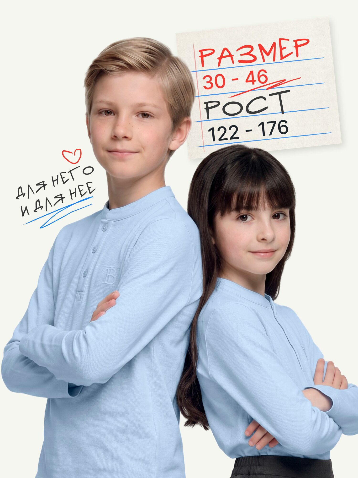 Лонгслив TRUE BALANCE, размер (12-13 лет) / рост 152-158, голубой