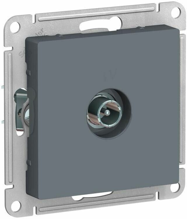 Розетка телевизионная Schneider Electric AtlasDesign ATN000791, оконечная, скрытый монтаж, грифель