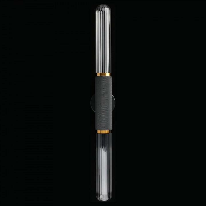 Бра Aployt Bryn1a APL.307.01.02 цвет плафона подвески Прозрачный, цвет арматуры Бронза, Черный