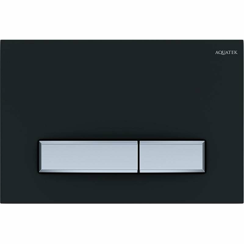 Кнопка смыва для инсталляции Aquatek Slim KDI-0000031 Черная матовая Хром