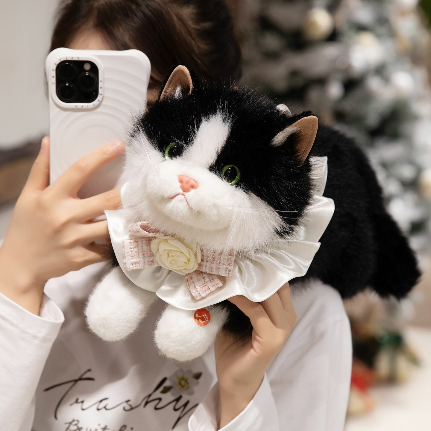 Мягкая игрушка "Мурлыкающий котенок" 40 см с звуковыми эффектами Плюшевые кошки для детей и взрослых