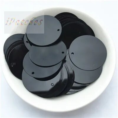 Блестки ipatches круглые 25 мм 60 шт Черный, Black