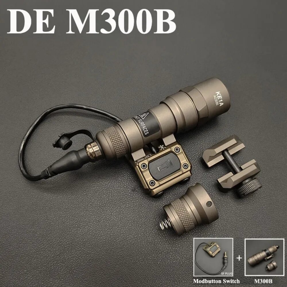 Тактический фонарь DE M300B 800 люмен, с батареей