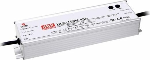 MEAN WELL HLG-100H-48B Блок питания импульсный, для LED диодов, 96Вт, 48В DC, 2А, 90-305В AC, 1шт