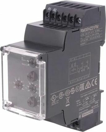 SCHNEIDER RM35HZ21FM Модуль: реле контроля, 120-277ВAC, DIN, реле NO / NC x2, 0,1-10с, 1шт