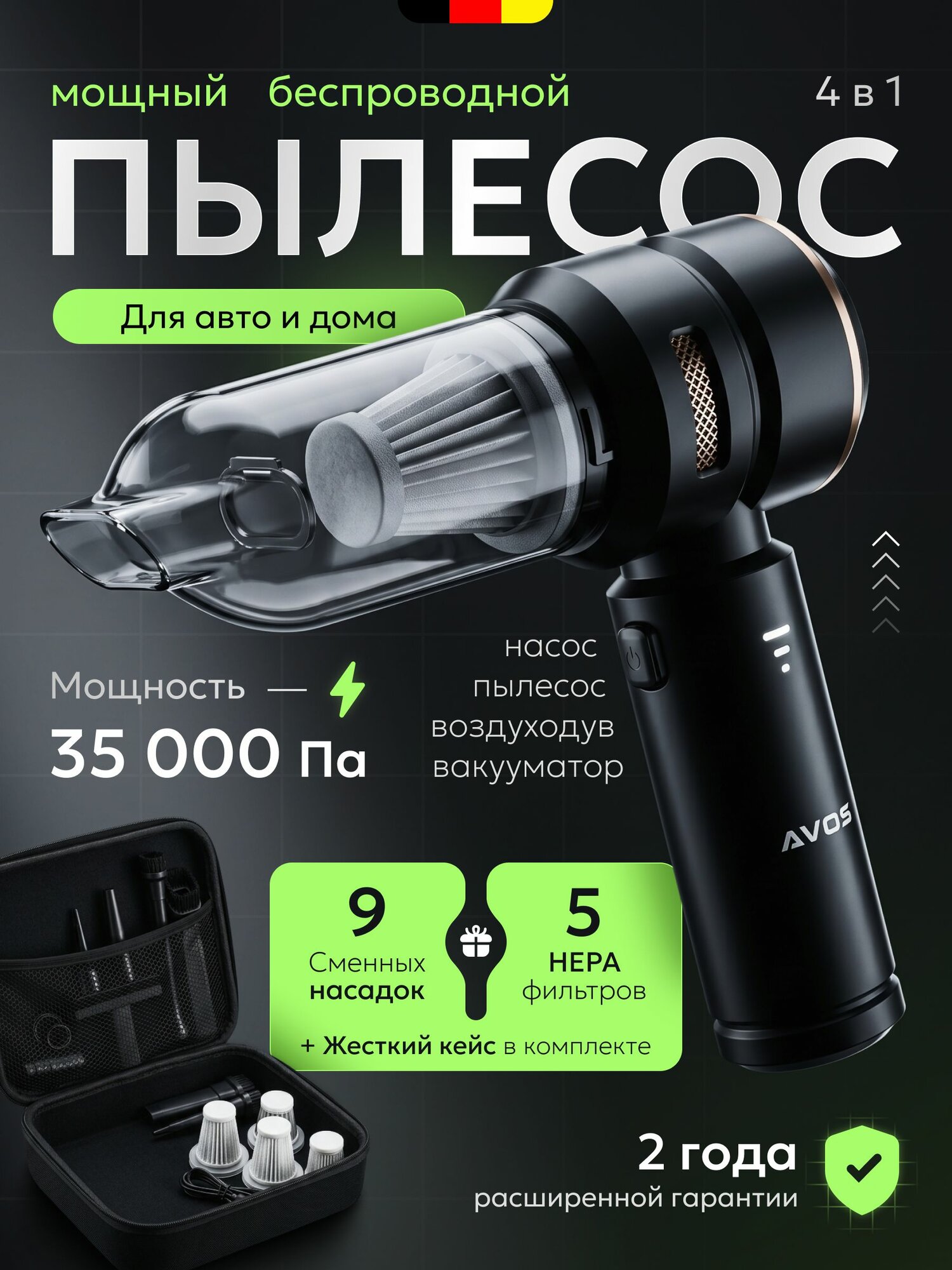 Пылесос для автомобиля беспроводной мощный