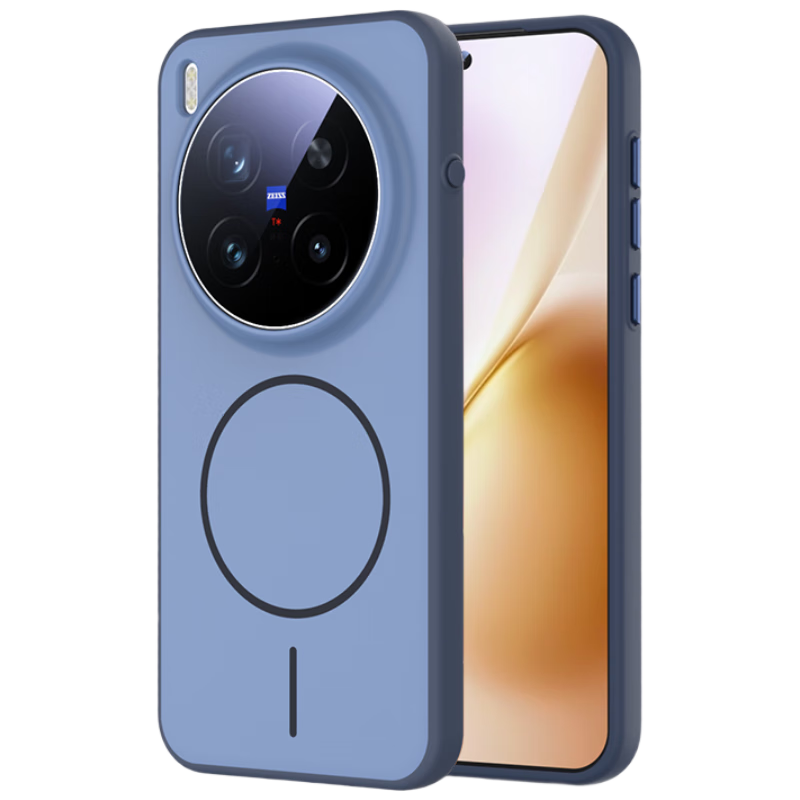 XYI Магнитный чехол для зарядки Vivo X300 Pro с полным покрытием, ударопрочный, анти-отпечатки, глубокий синий