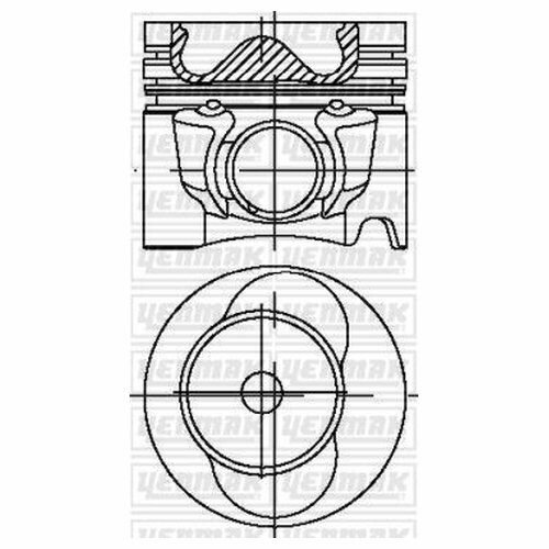 Поршень двс с кольцами Yenmak 3104338050 для VW LT 2835 II 2DB II, LT 2846 II 2DA II, LT 2846 II C II