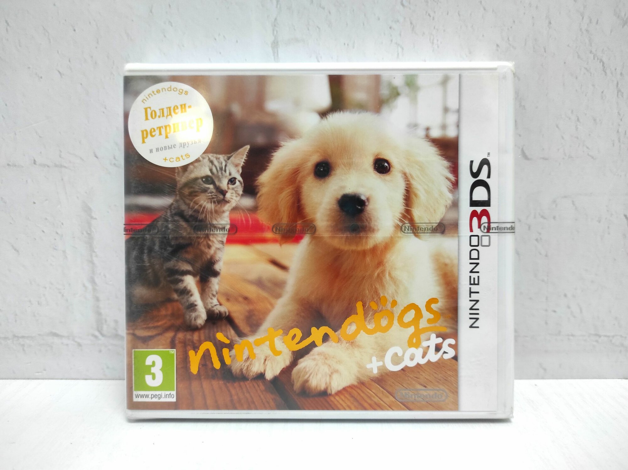 Nintendogs Cats Golden Retriever and New Friends Голден ретривер и новые друзья Cats Полностью на русском Видеоигра на картридже 3DS