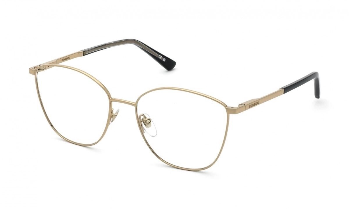 Оправа NINA RICCI VNR 429 col.0300, бабочка, золотистый цвет, флексы, с футляром и салфеткой