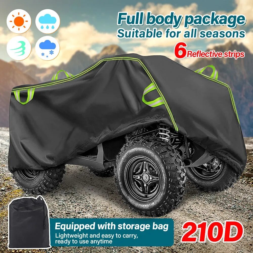 210D XXXL(256*110*120CM) Утолщенный чехол для мотоцикла/пыленепроницаемый и солнцезащитный с ветрозащитной пряжкой