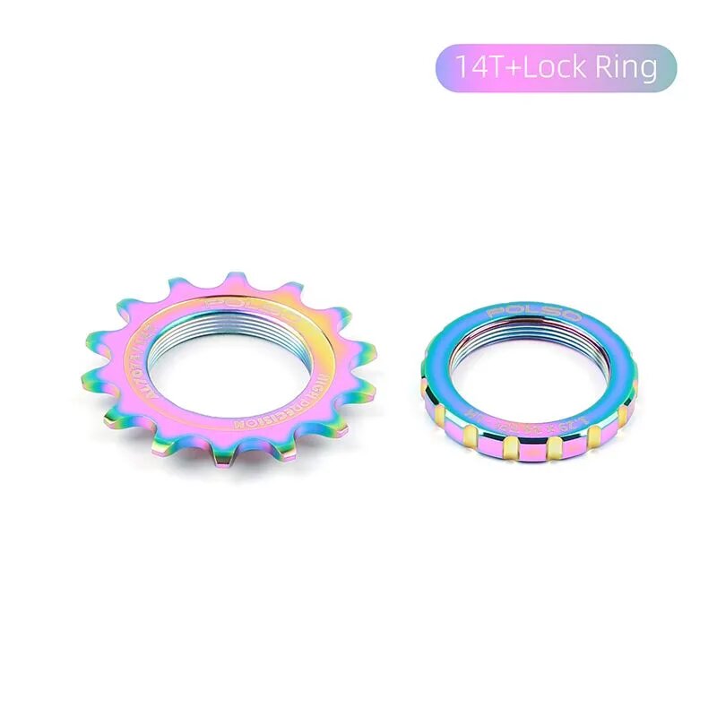 Звездочка POLSO Oil Slick для велосипеда с фиксированной передачей, алюминиевый сплав, 13/14/15/16/17/18/19/20 зубьев, для трекового велоспорта.