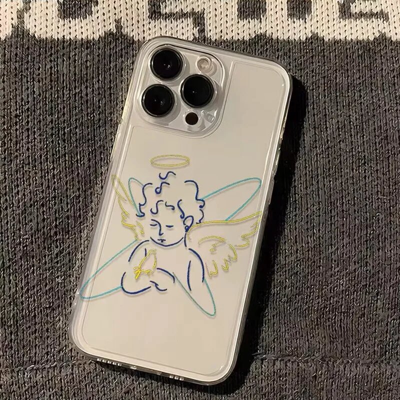 Чехол Lmmcjj Angel Baby для iPhone 16 Plus, 17 Air, 15, 14 Pro Max, 13 Mini, 12, 11 Pro, iPhone17