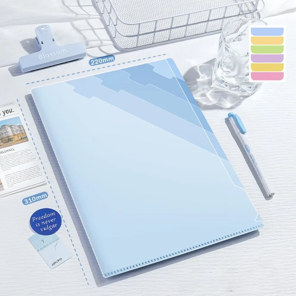 Градиентная папка для файлов А4 пластиковая Gradient Blue
