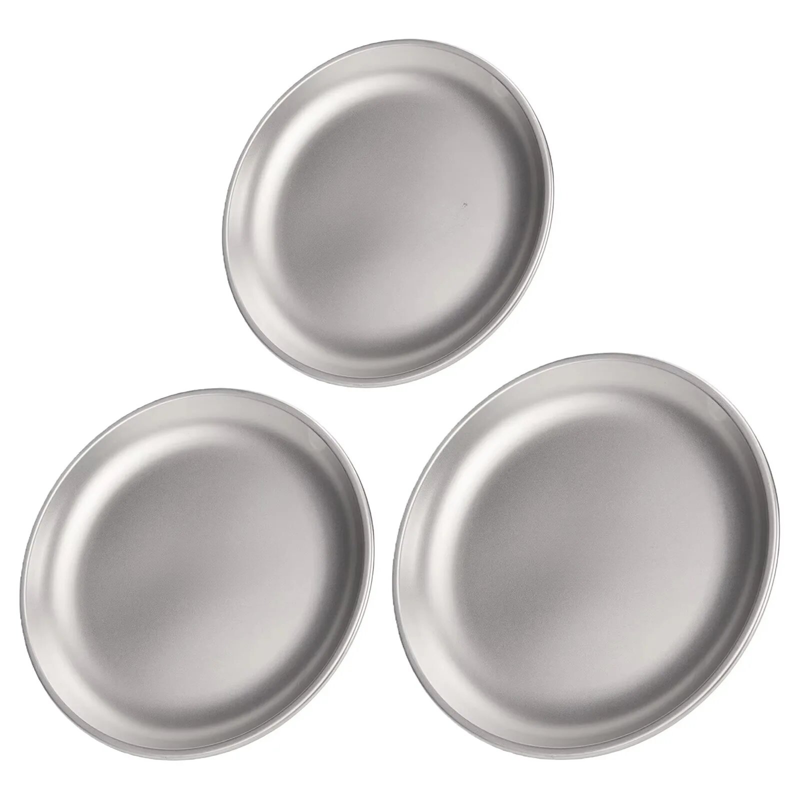 Портативная складная тарелка из нержавеющей стали 3Pcs Set