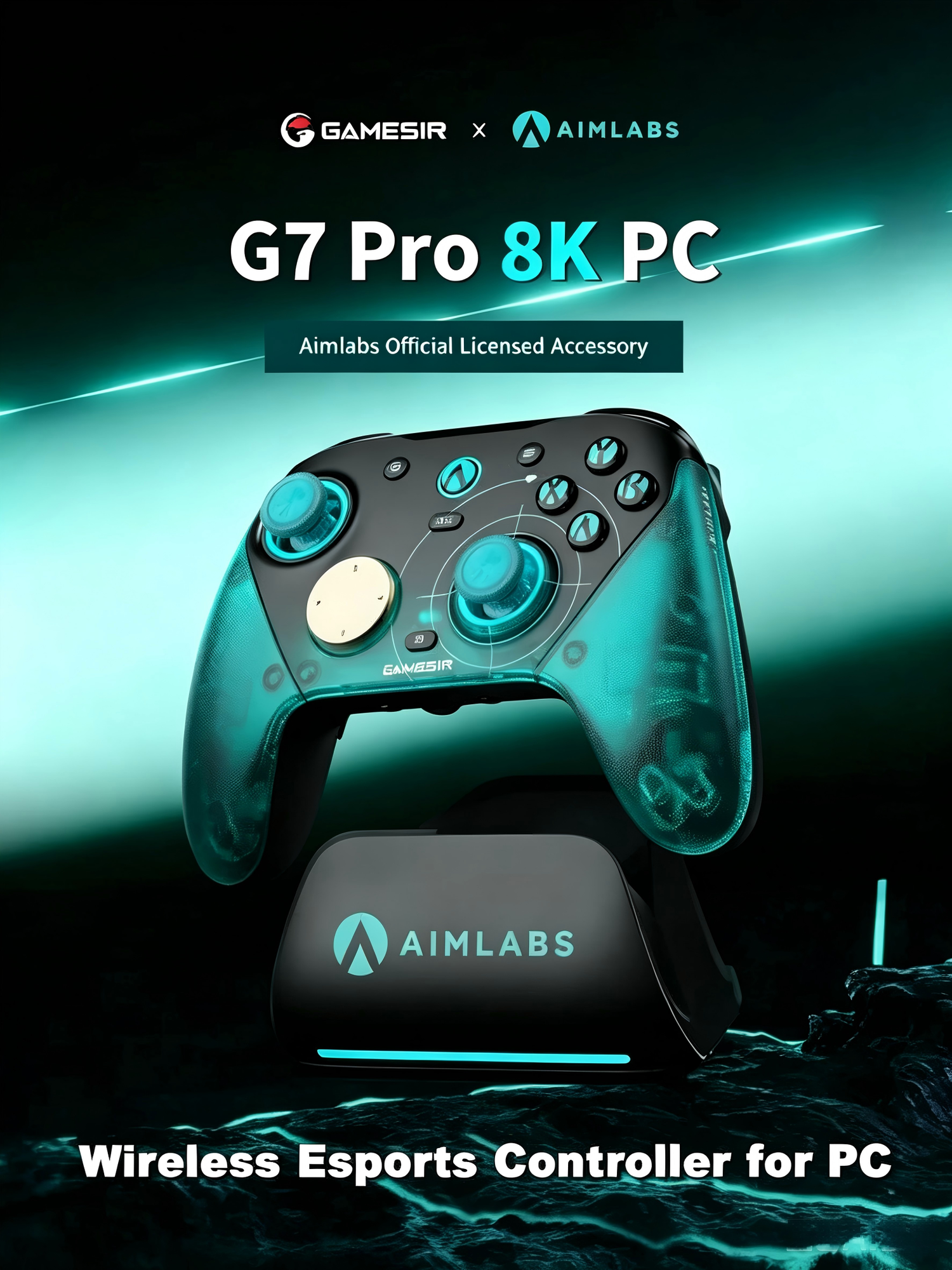 Игровой контроллер Gamesir G7 Pro, беспроводной, 8K, Aimlabs, поддержка ПК, Switch, Bluetooth