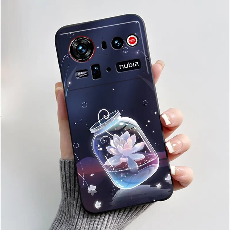 Чехол Nubia Z80 Ultra с цветком в банке, HEI-TPU134