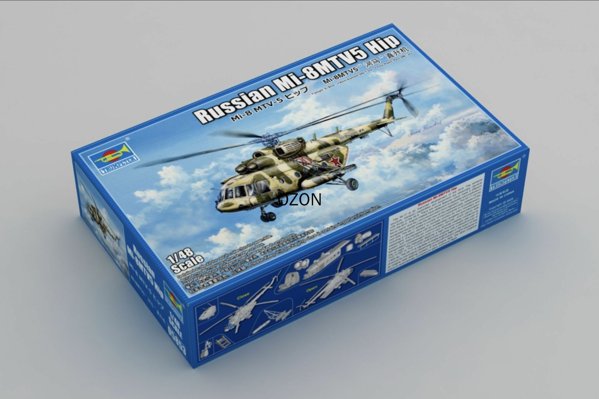 Сборная модель вертолета 1/48 05853 Российский Ми-8МТВ-5 Hip, 3D-детали и травление