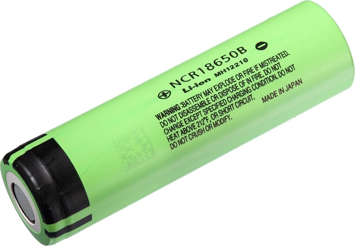 Аккумулятор Panasonic NCR18650B 3350mAh (размер: 18650, Li-ion, номинальное напряжение: 3.6V, ток разряда: 6.7 А)