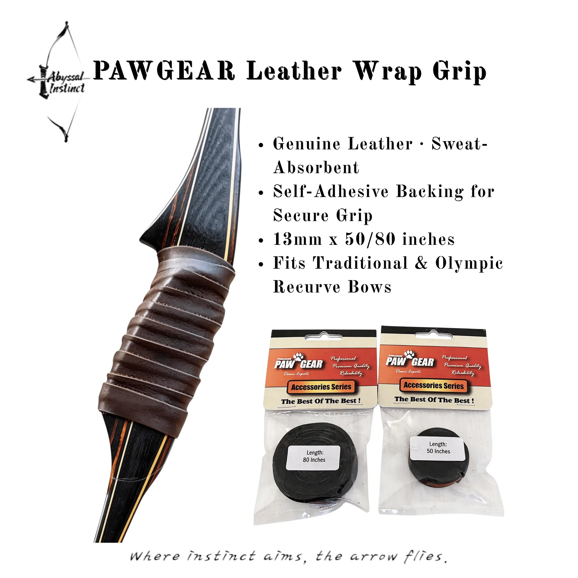 Кожаная накладка для лука PAWGEAR 80 inches