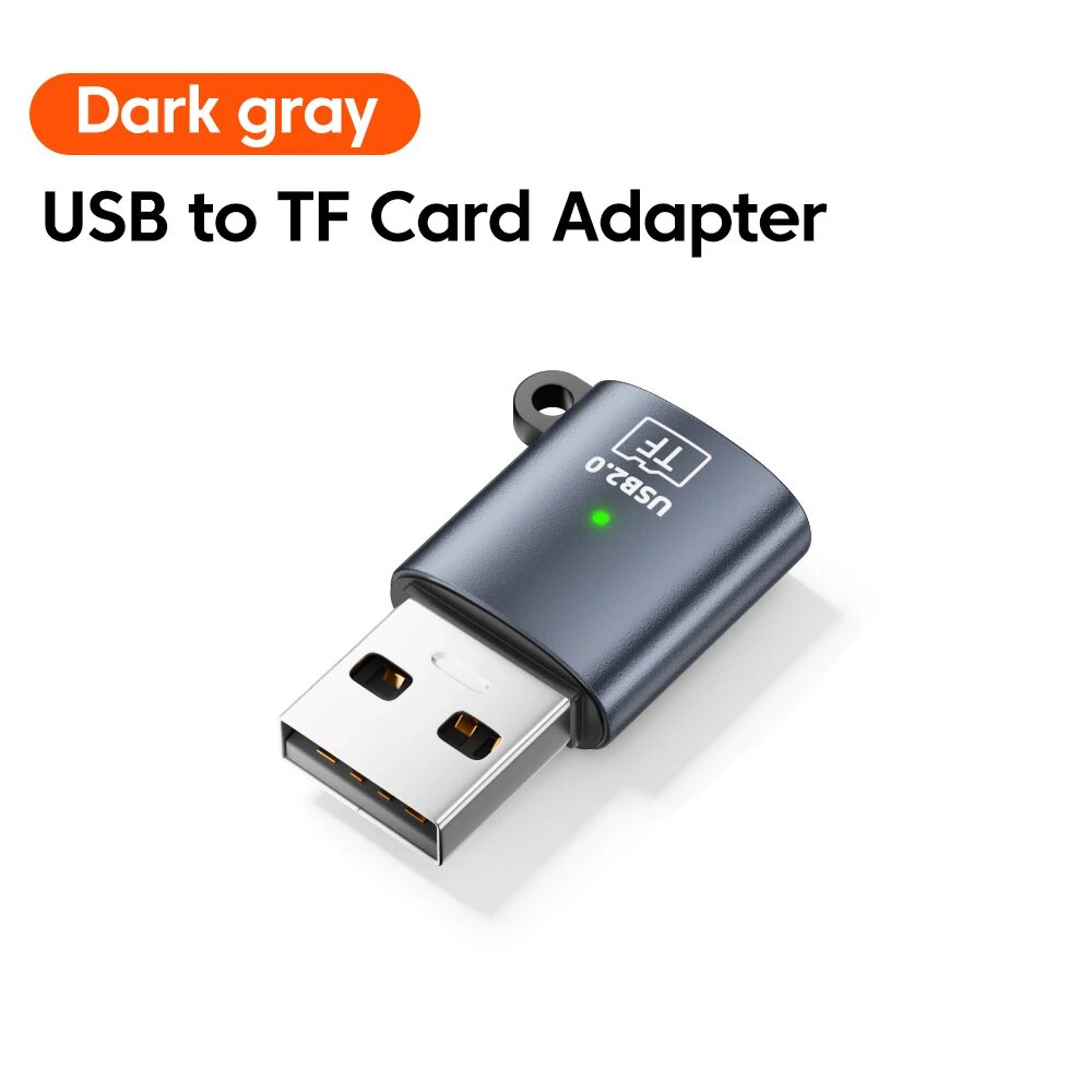 Портативный USB2.0 мини-адаптер для чтения карт TF, Type-C/USB (штекер) для карт памяти TF, USB2.0, быстрая передача данных