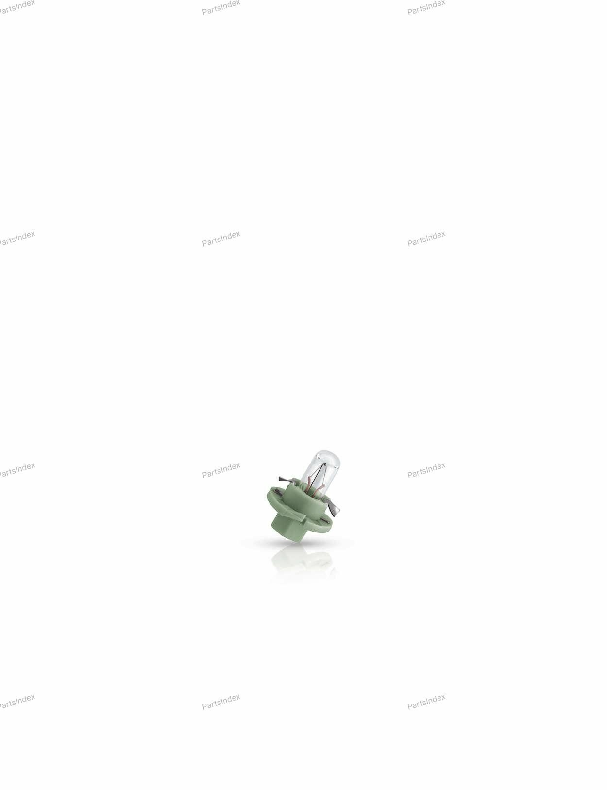 Лампа BAX 12V 1.3W BX8.4d olive green, PHILIPS 12611CP