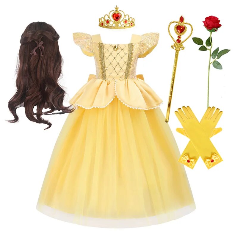 Платье принцессы Белль Disney для девочек 2Y (Size 100), Belle Dress Suit5