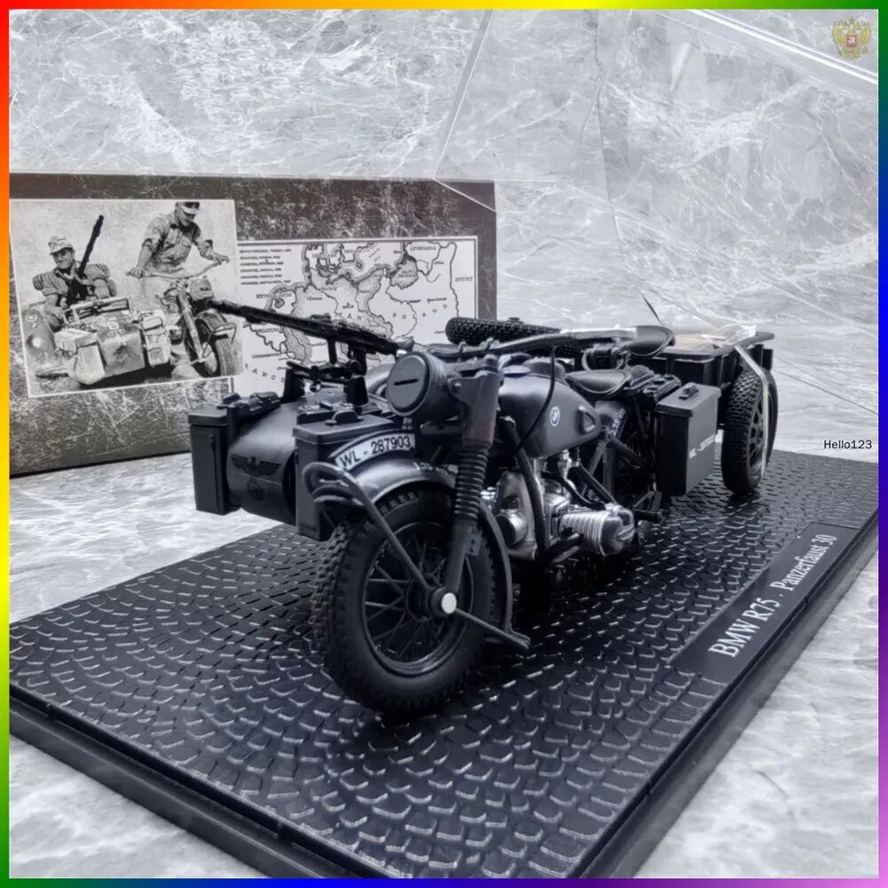 1/24 Немецкая модель трехколесного велосипеда BMW R75