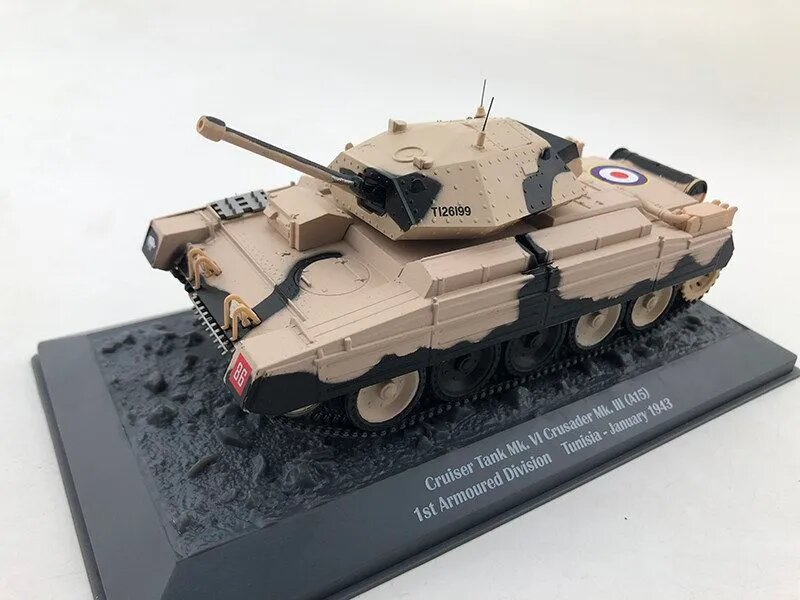 Масштабная модель 1/43 Британский крейсерский танк Crusader Mk.III A15 (Вторая мировая) из металла, коллекционная военная техника