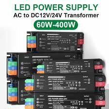 DY-60W-12-HK LED трансформатор для светодиодной ленты, с диммированием 200W 24V IP20, клипсы