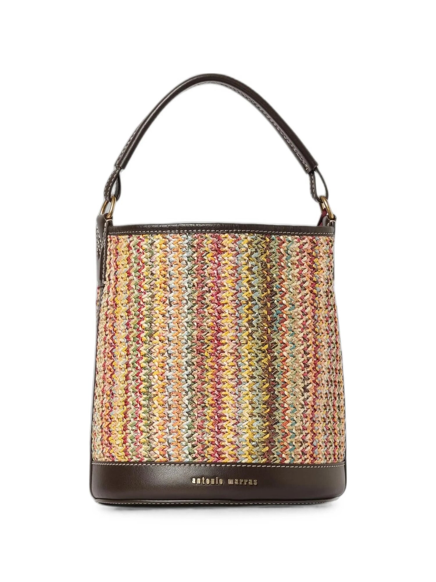 Сумка Woven leather-trim bucket bag