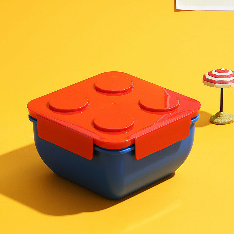 Plastic square food box with partitioned design and microwave safe feature for children brand unknown 1600ml red