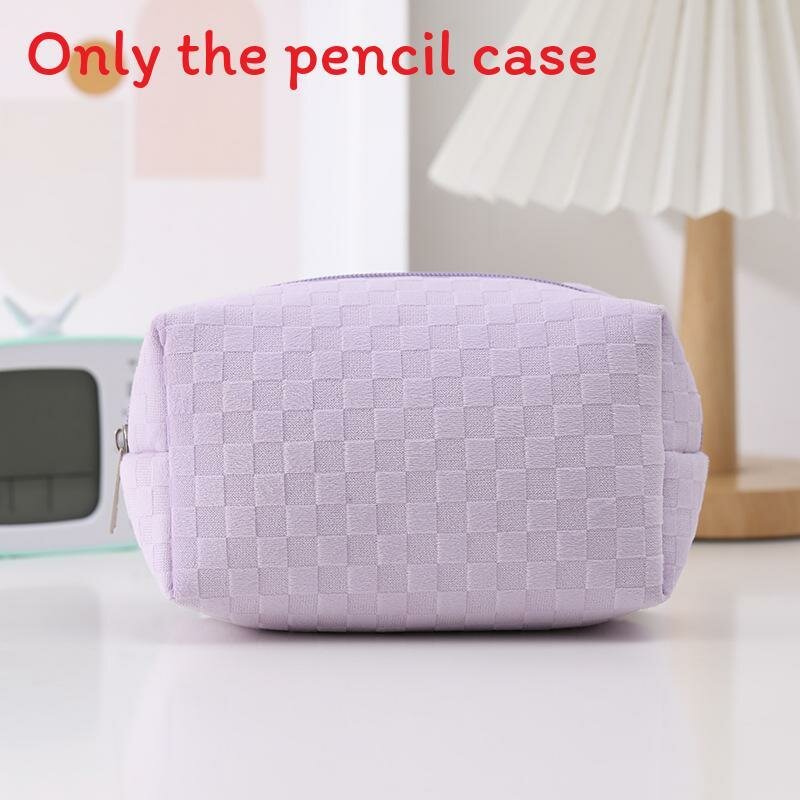 Футляр для карандашей big pencil bag с мягкой бархатистой отделкой для школы и любителей канцелярии фиолетовый