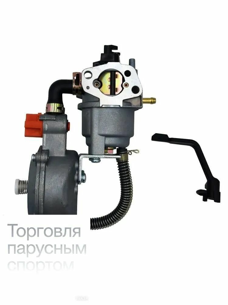 Карбюратор газ-бензин для двигателей 168F (GX160/GX200); двухтопливный, для генераторов, мотоблоков и мотопомп 3-5 кВт