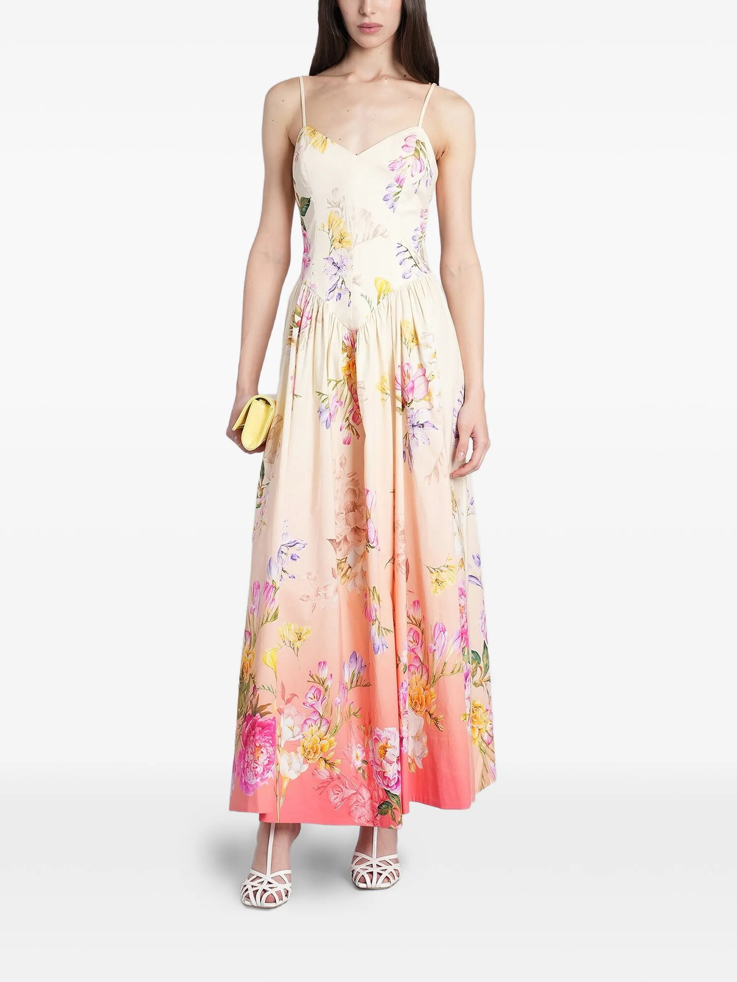 Платье Floral-print flared maxi dress