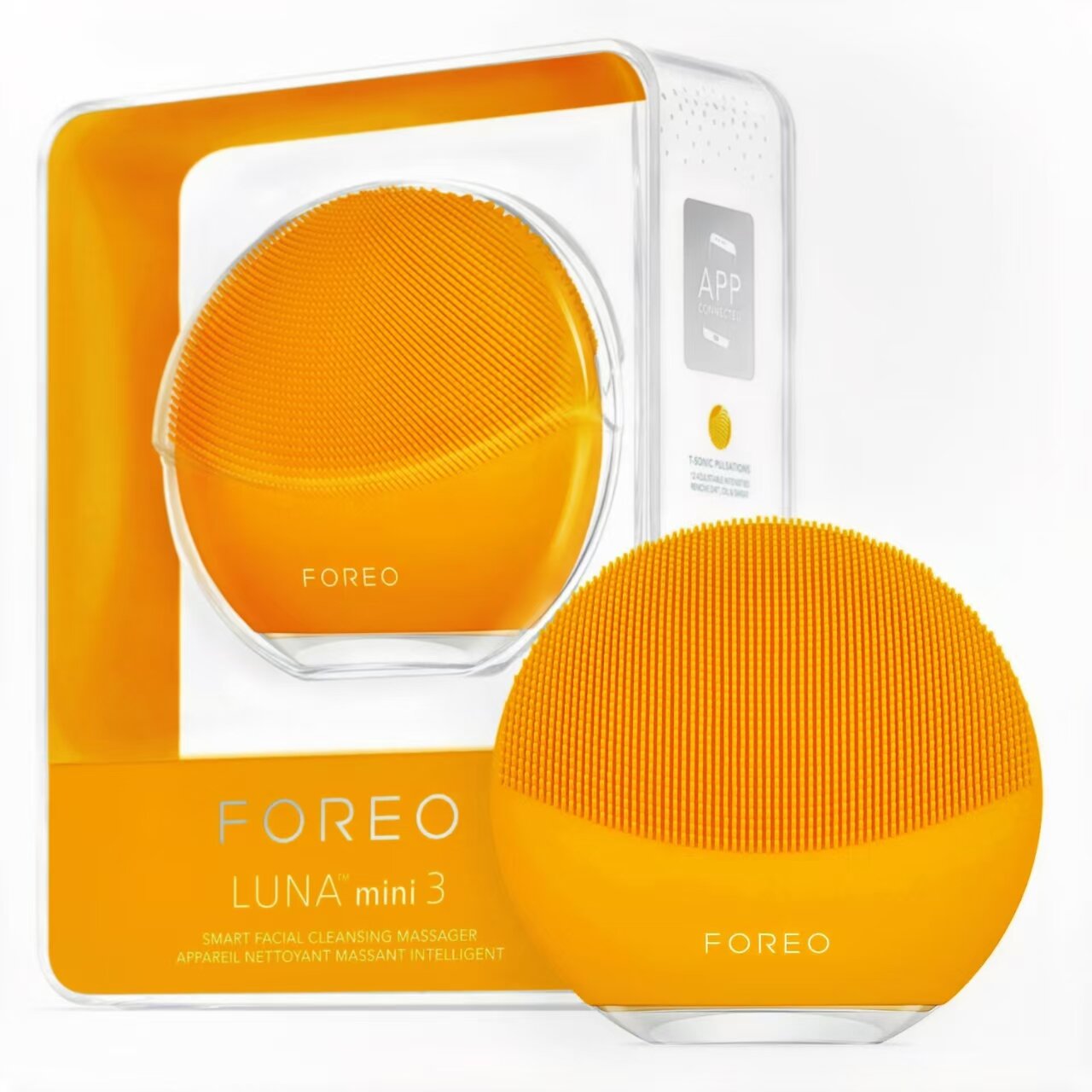 FOREO LUNA mini 3 Электрическая очищающая щеточка для лица для всех типов кожи, Sunflower Yellow