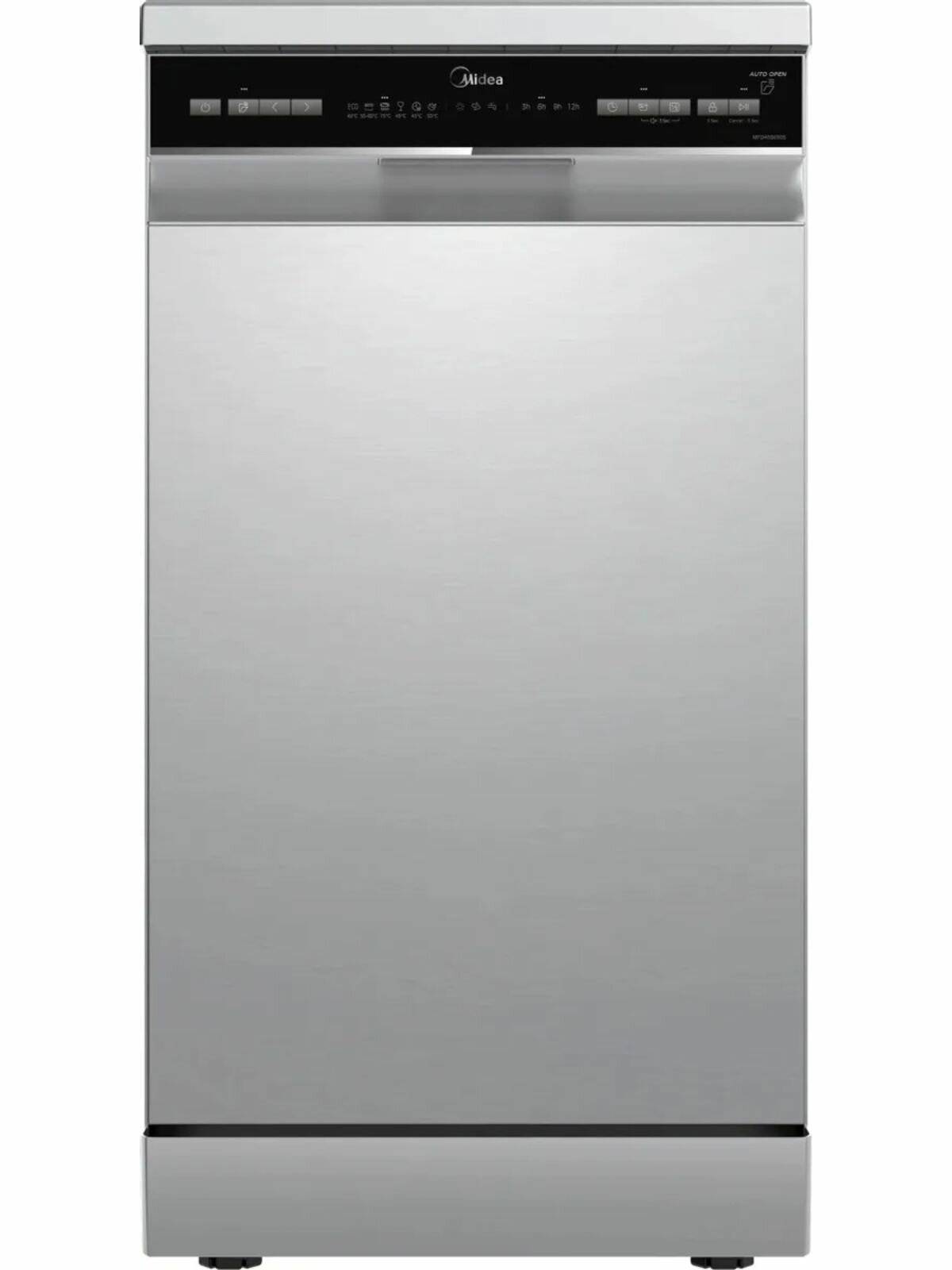 Посудомоечная машина Midea MFD45S050S, узкая, напольная, 44.8см, загрузка 9 комплектов, серебристая