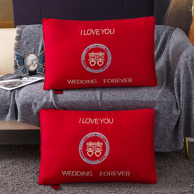 Свадебная вышитая подушка, 48x74см, дизайн Good Match for Life, комплект из двух подушек, элегантная для новобрачных