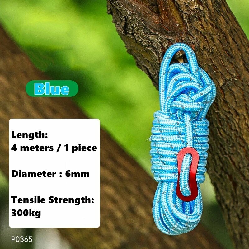 Паракорд Ltralight 6 мм для кемпинга Синий, Blue, 1pc 4m