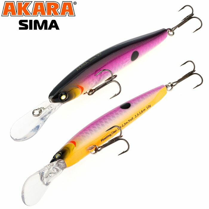 Воблер Akara Sima 90F 12 гр. (3/7 oz 3,5 in) A62