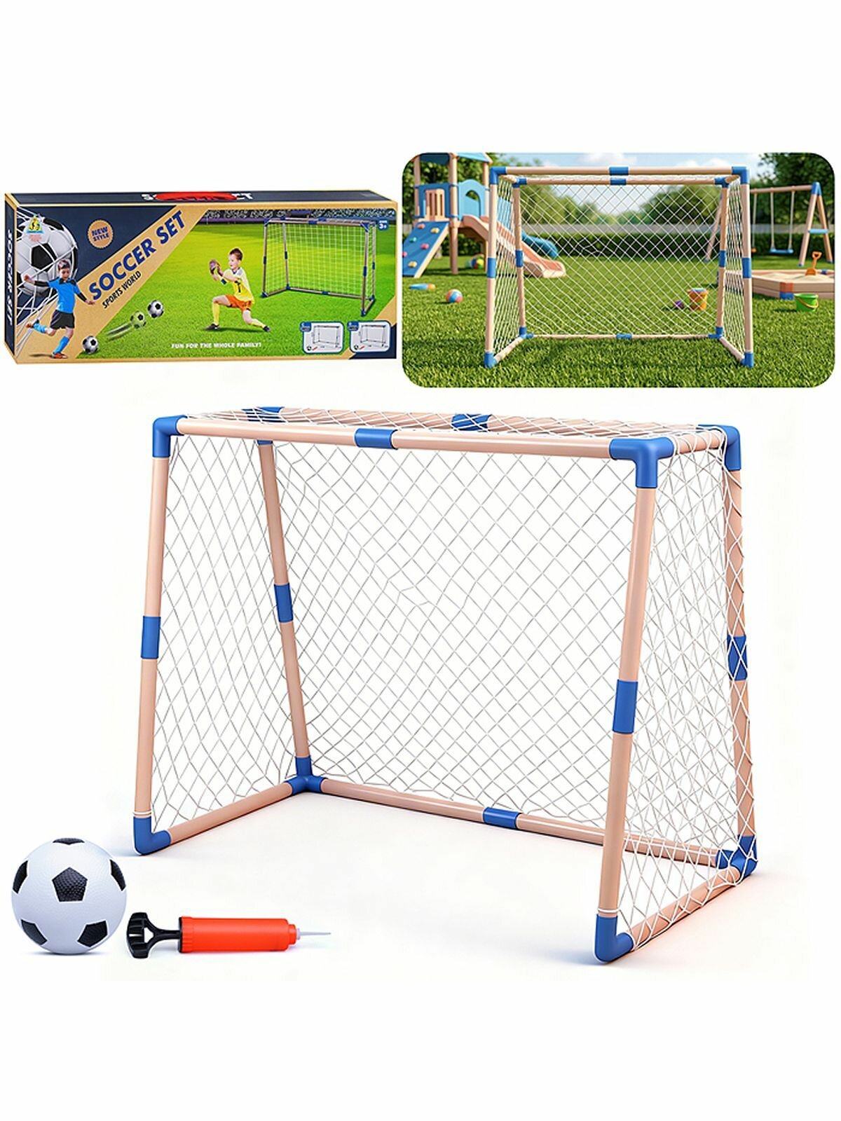 Ворота футбольные Меткий игрок (JB8890C)