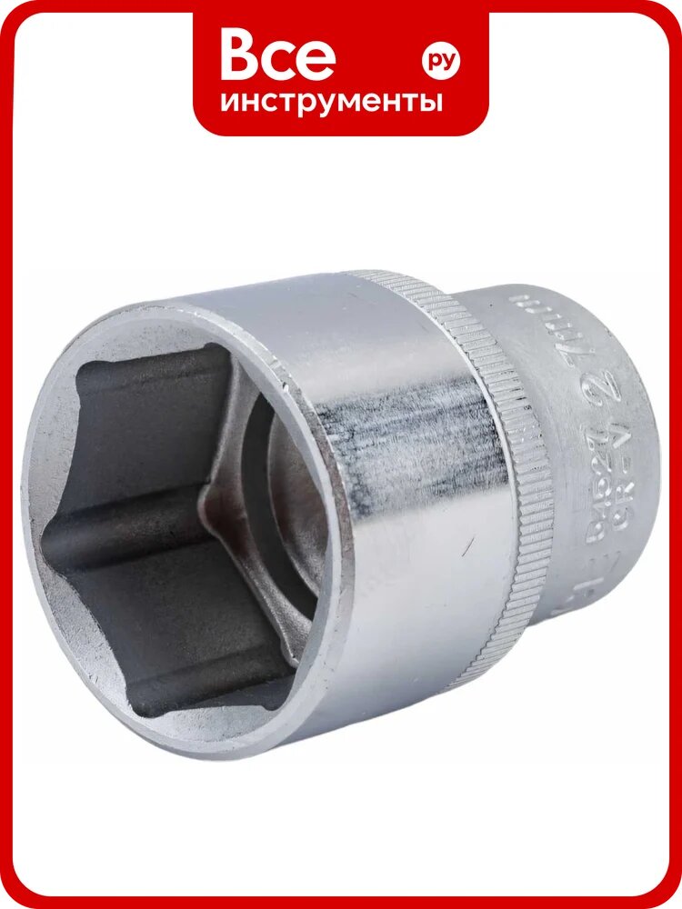 Головка торцевая FORCE 54527, шестигранная, CrV, 27мм, 1/2", метрическая система