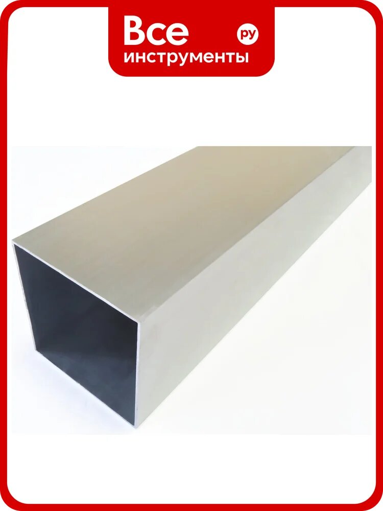 Труба ПилотПро 04831, квадратная, алюминиевая, 60x60x2 мм, 2м, серая