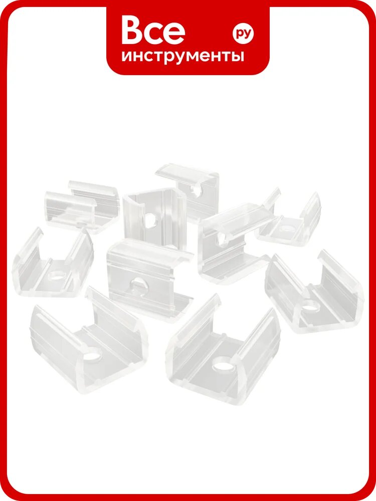 Комплект крепежей пластиковых Apeyron для 17-49 неона RGB 220В, smd 5050, 80д/м, 10х18мм, 10 шт 09 09-151