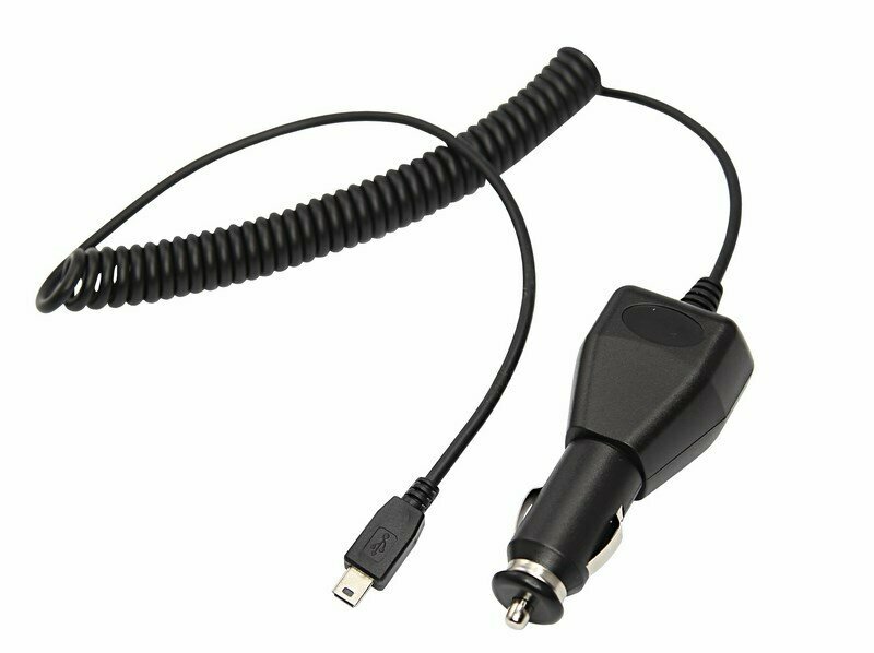 Автозарядка с индикатором mini USB АЗУ 5 V, 2000 mA шнур спираль до 2м 16-0242 REXANT