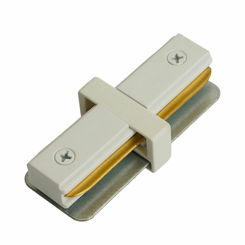 Коннектор прямой однофазный для шинопровода, белый, LD1020 FERON 51897