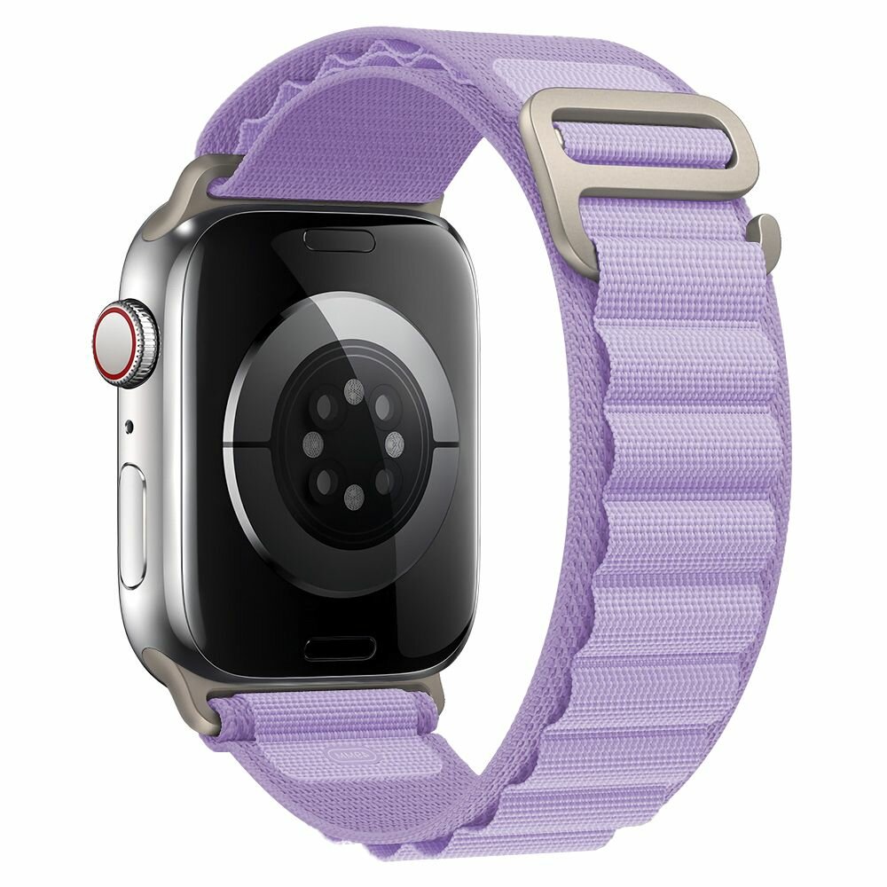 Тканевый ремешок для смарт-часов Apple Watch Series 1-10 и SE 38mm , 40mm , 41mm / Нейлоновый браслет Альпийская петля ремень для умных часов Эпл Вотч для Apple Watch 1-10 SE 38-41mm
