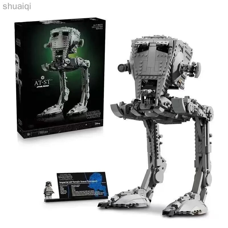 Конструктор Шагоход AT-ST Звездные войны Star Wars , Огромная коллекционная модель, Подарок для взрослых, 1513 деталей, 75417