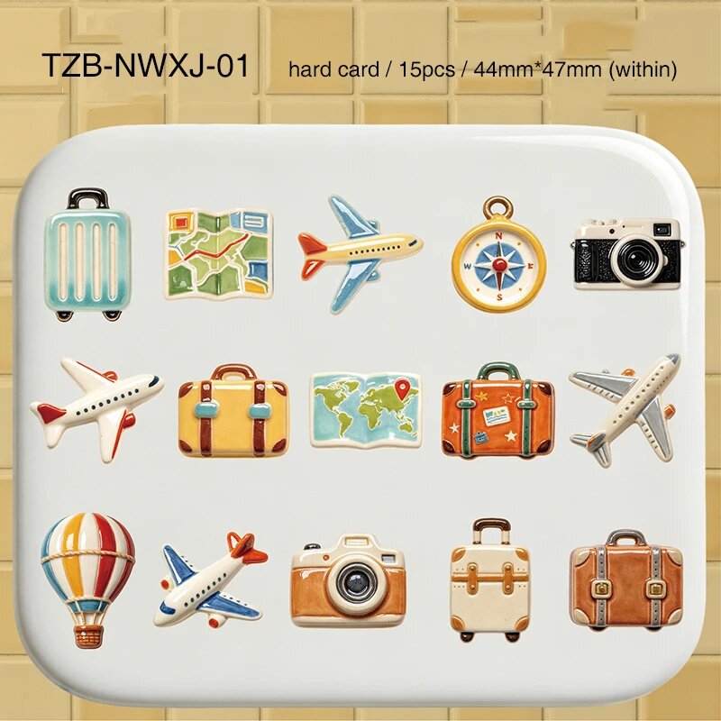 Набор наклеек JIANWU Warm Things: Винтажные цветы и пейзажи TZB-NWXJ-01