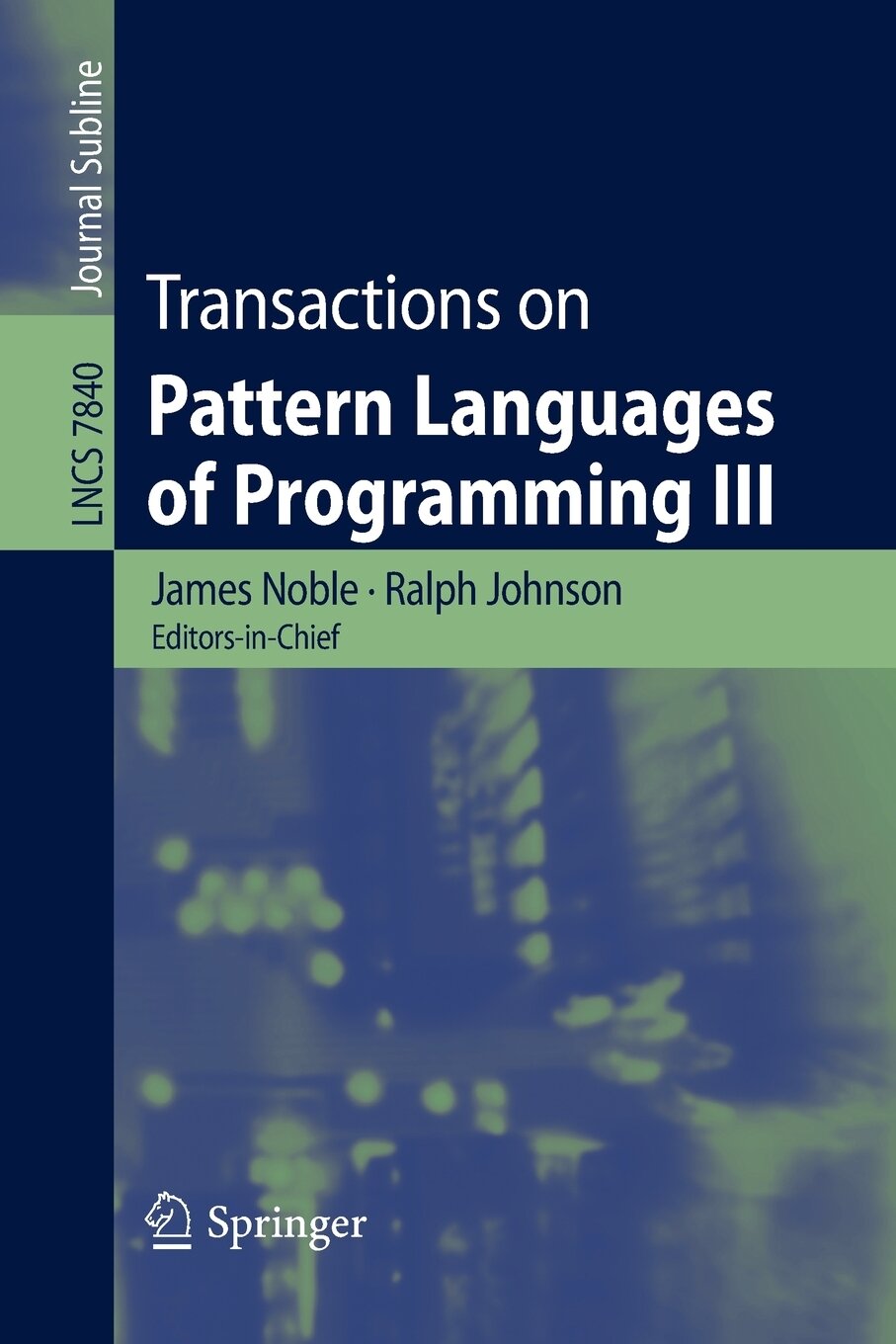 Transactions on Pattern Languages of Programming III — фото 1